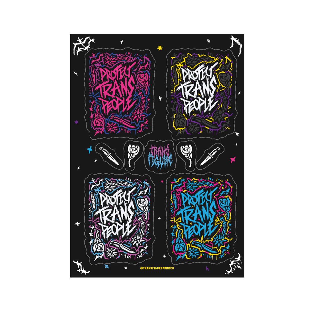 Protect Trans People Sticker Sheet – Transfigure